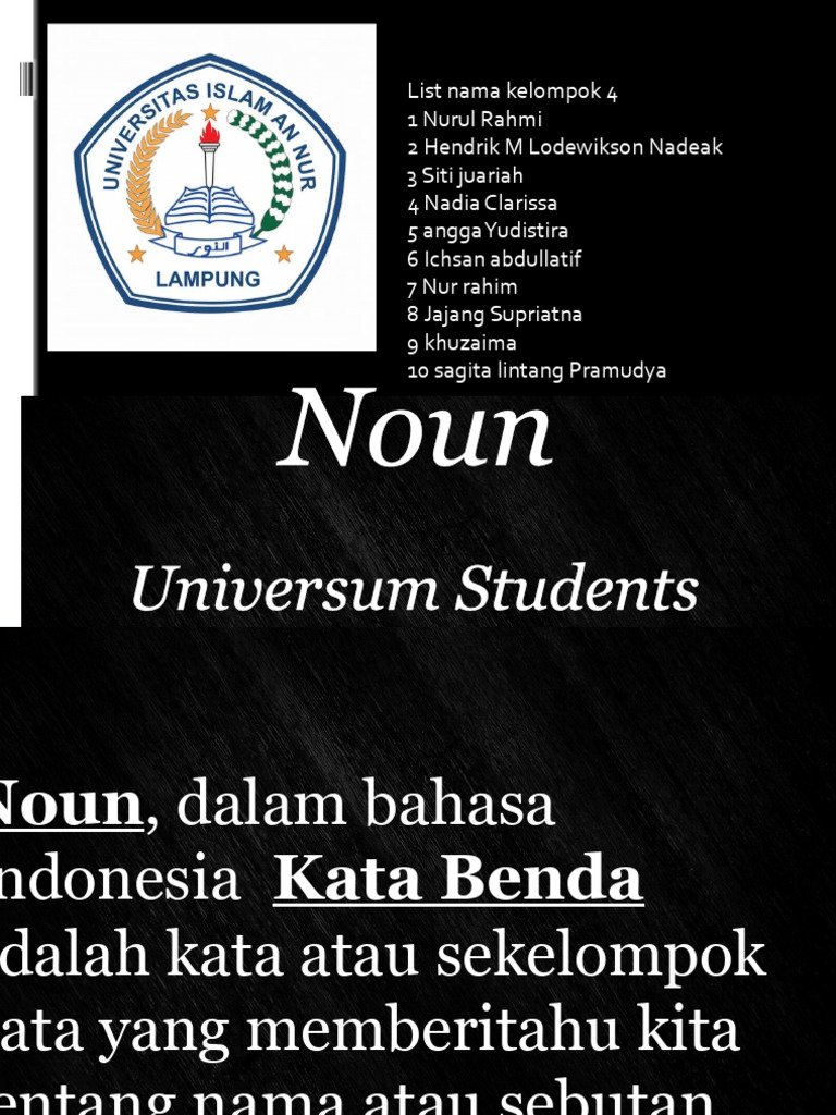 Daftar Nama dan Jenis Noun dalam Bahasa Inggris | PDF | Seni & Disiplin ...