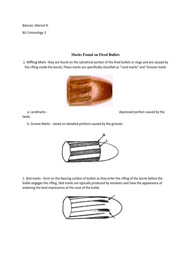 Marks in Bullet | PDF