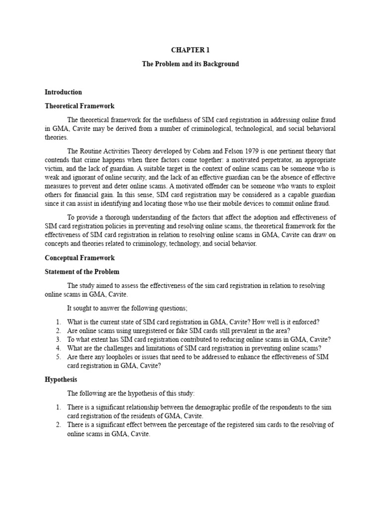 CHAPTER 1 - Sim Registration | PDF