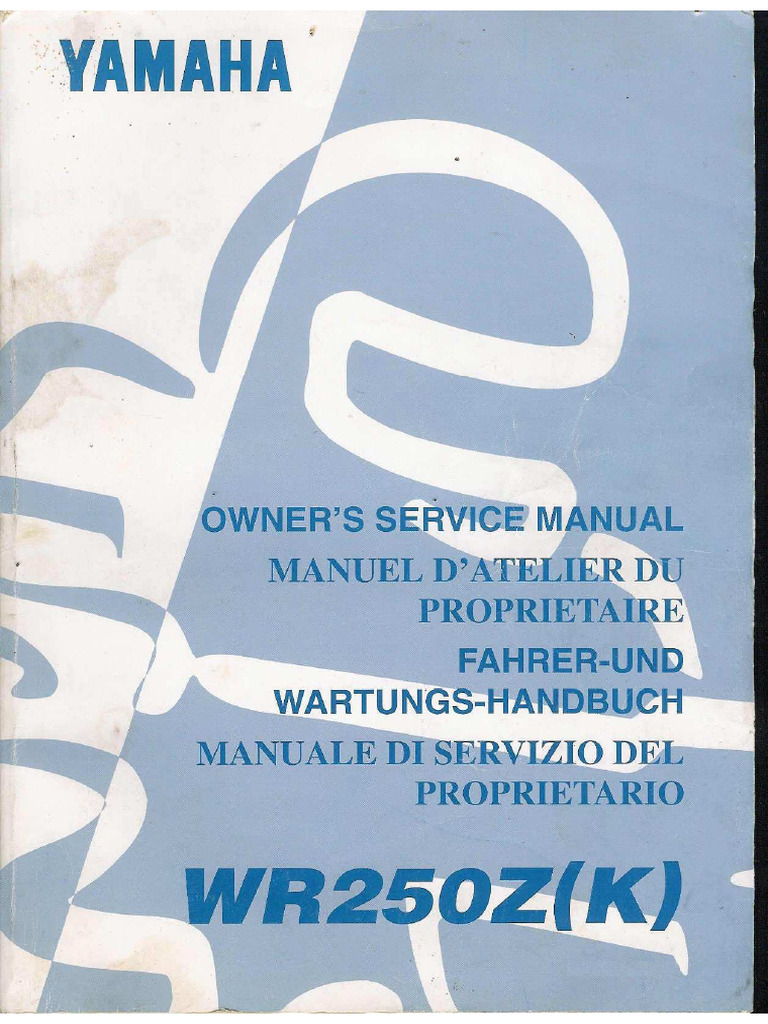 WRZ 250 Manuel d'Atelier | PDF