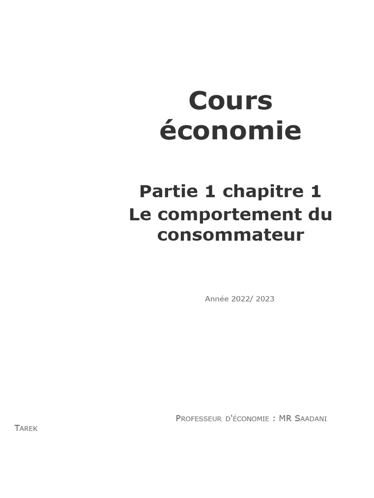 Le Comportement Du Consommateur | PDF