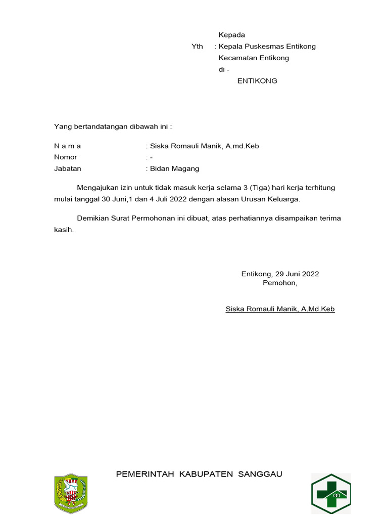 Surat Izin RUTMAH RETY | PDF