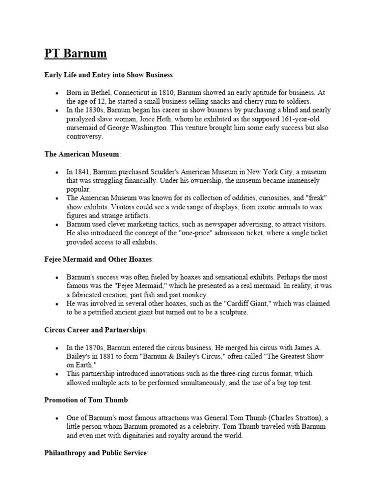 PT Barnum | PDF