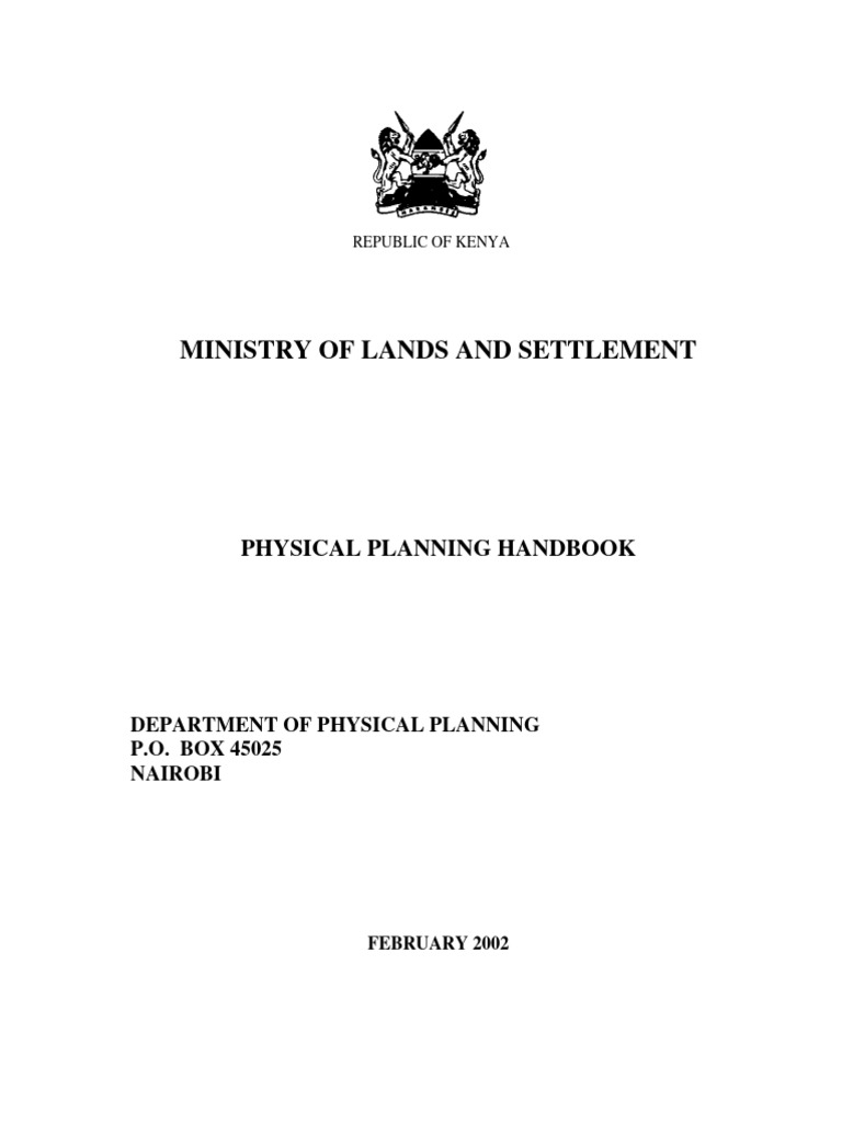 Physical Planning Handbook 2002 | PDF | Environmental Impact Assessment ...