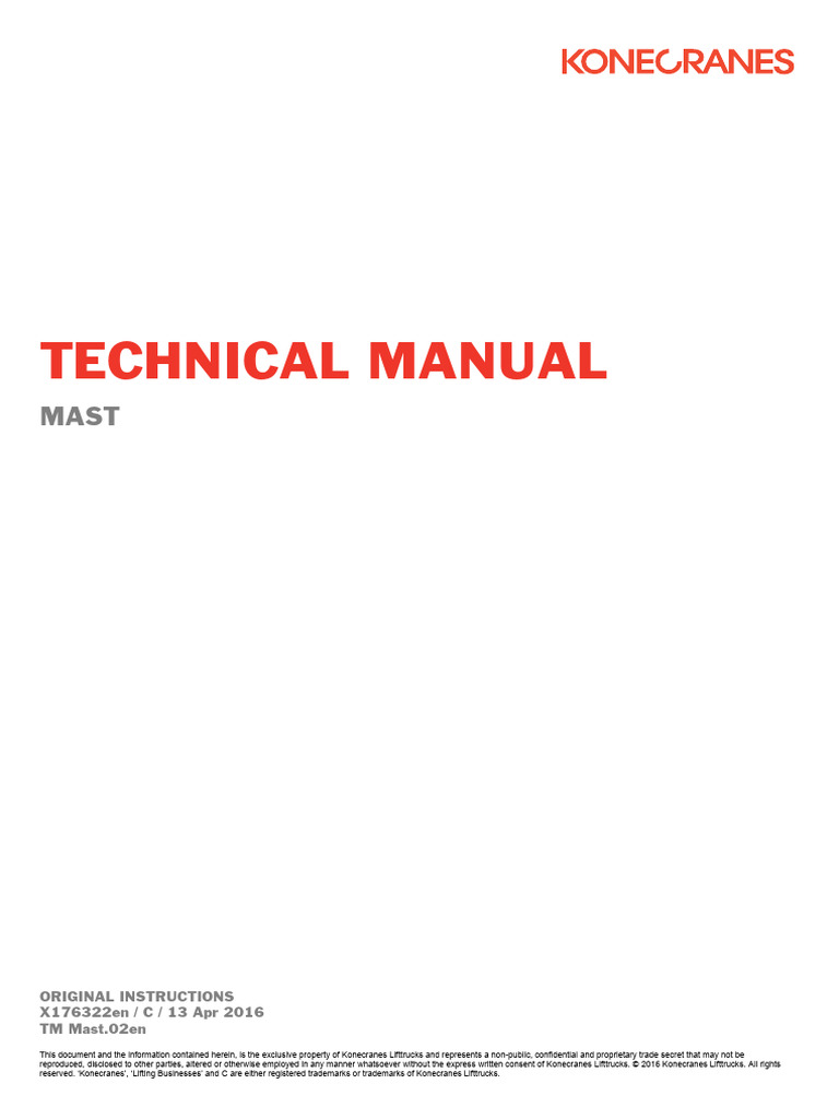 TMMast.01en - C ECH FLT - Mast | PDF | Elevator | Axle