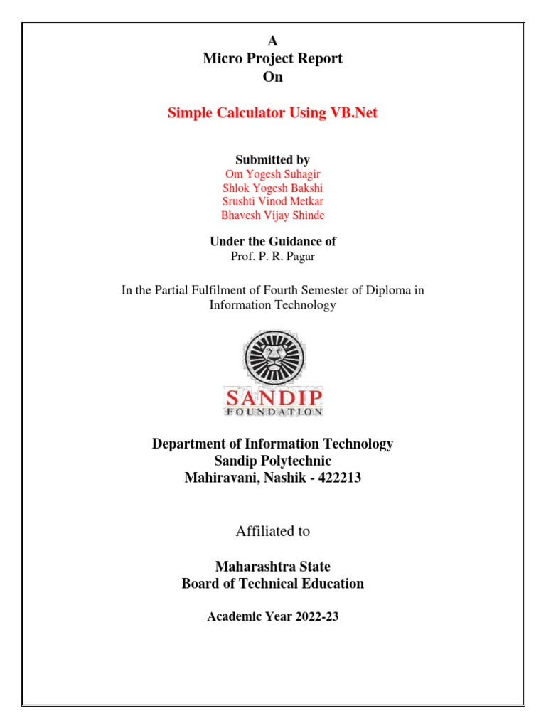 GAD Microproject Format Final | PDF