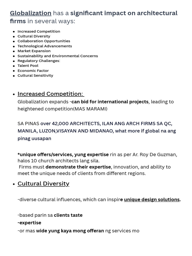 Archi Firm and Conclusion | PDF | Architect | Globalization