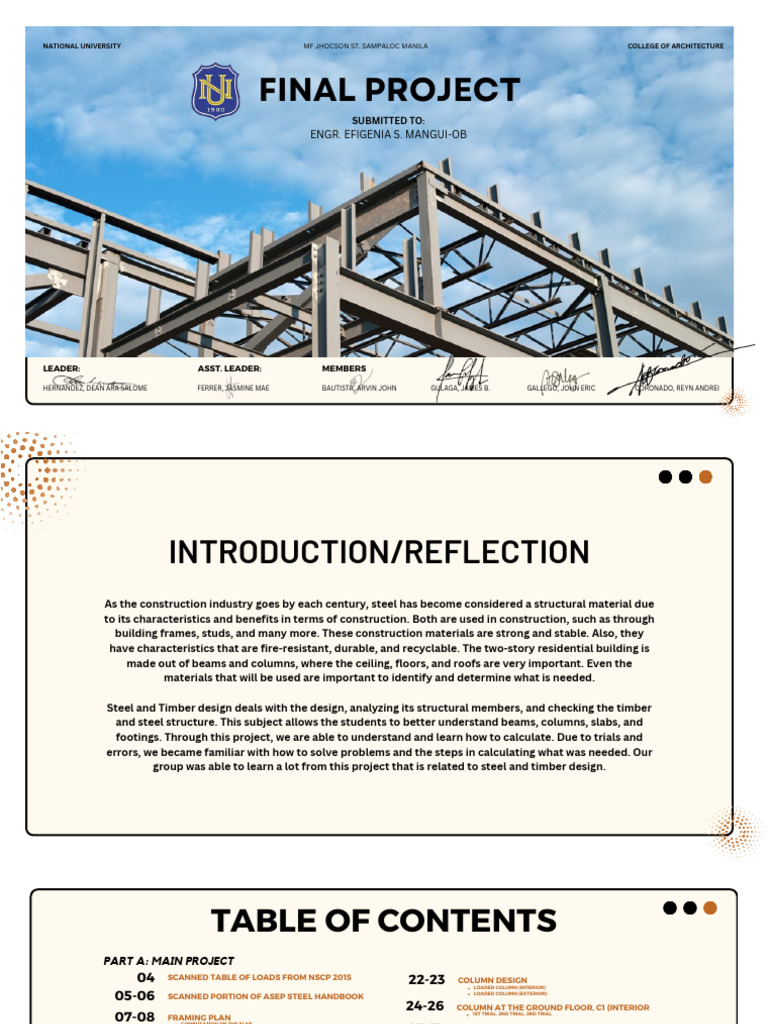 Steel and Timber Project - Hernandez Group | PDF | Beam (Structure) | Column