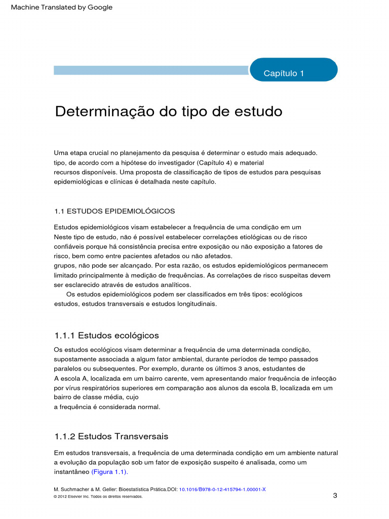 Chapter 1 – Study Type Determination | PDF | Epidemiologia | Bioestatística