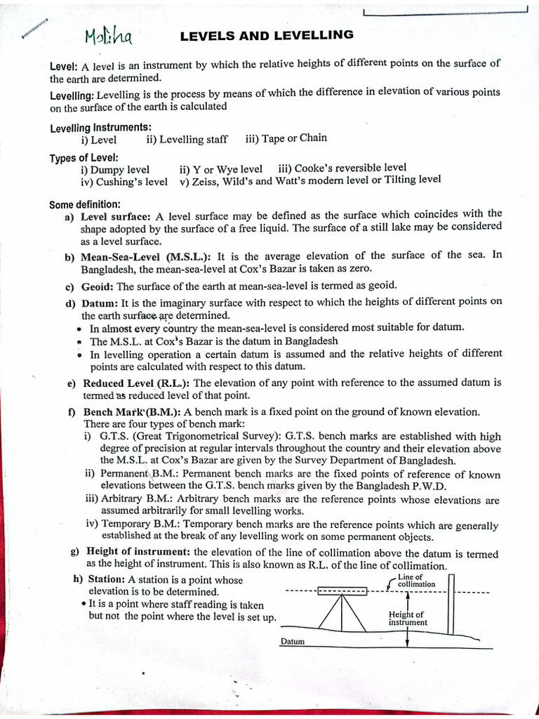 Levels and Levelling | PDF