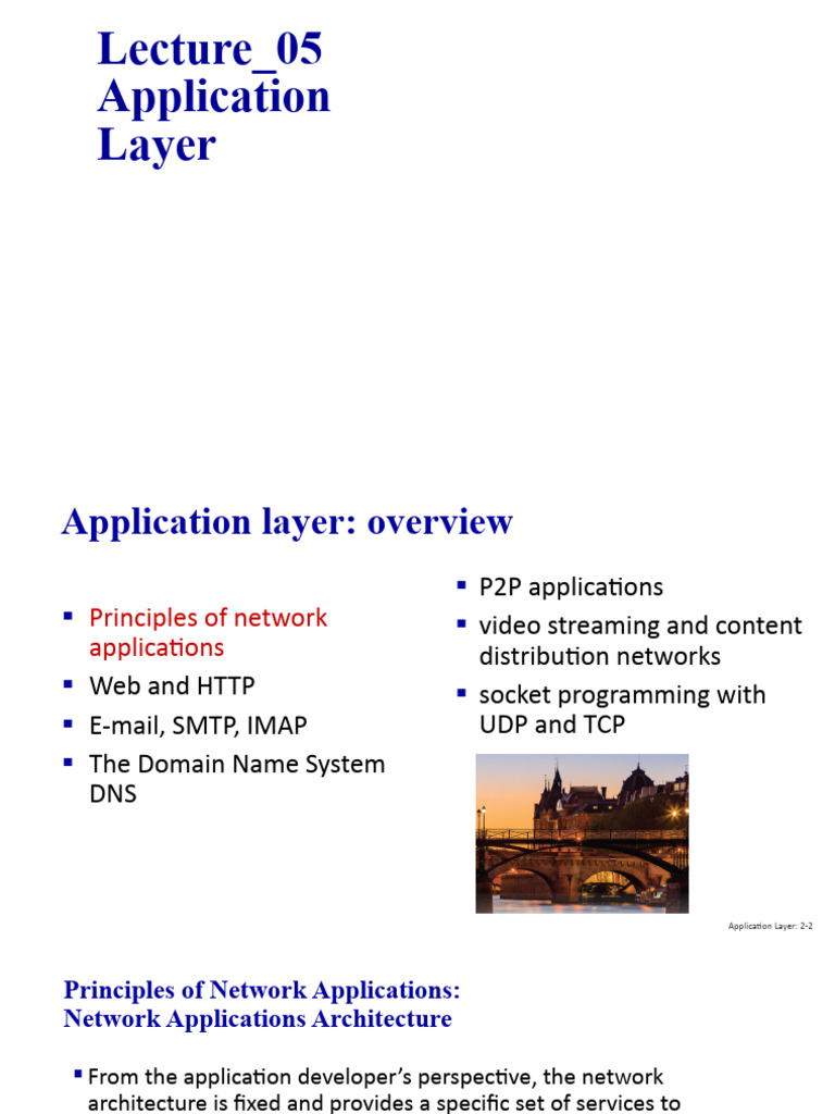 Lecture 05 Application Layer Part 01 | PDF | Business | Computers