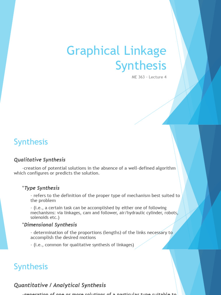 Lec4 - Graphical Linkage Synthesis | PDF | Classical Mechanics | Kinematics