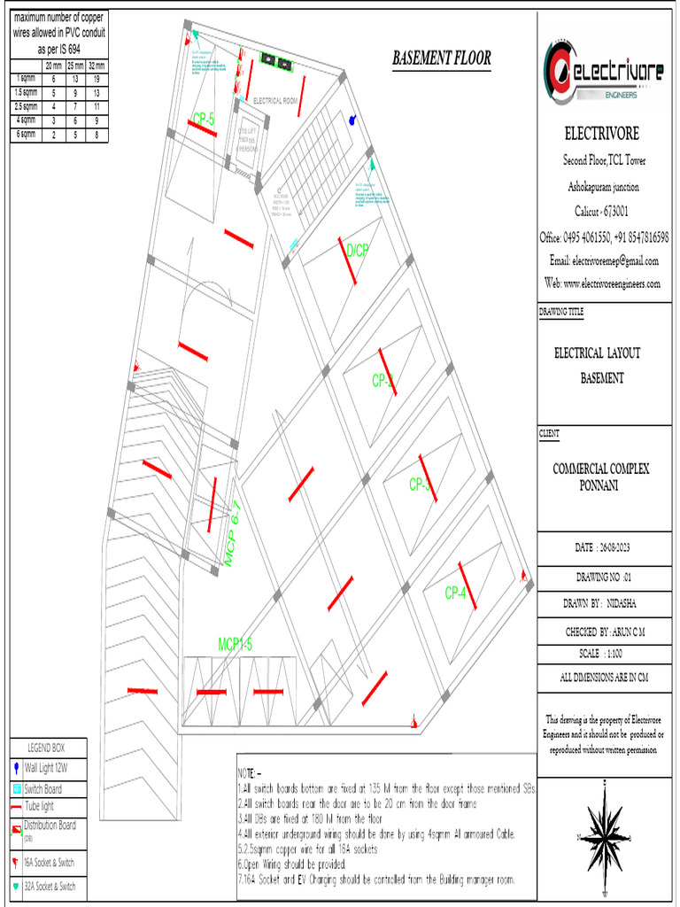 1.electrical Layout-Basement | PDF | Building Engineering | Wire
