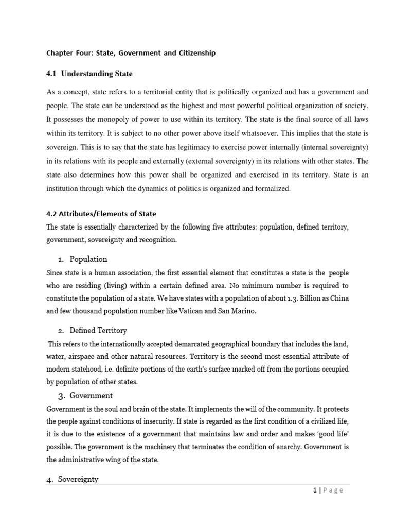 Chapter Four | PDF | Politics