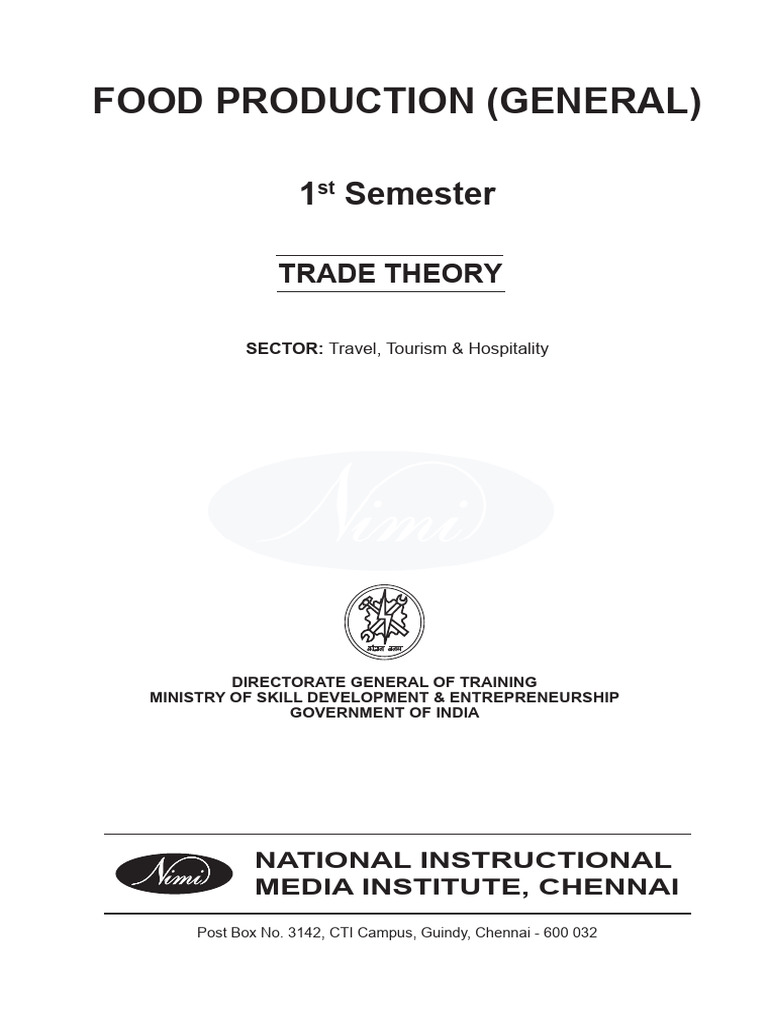 Foodproductiongeneral1Sem TT | PDF | Cooking | Kitchen