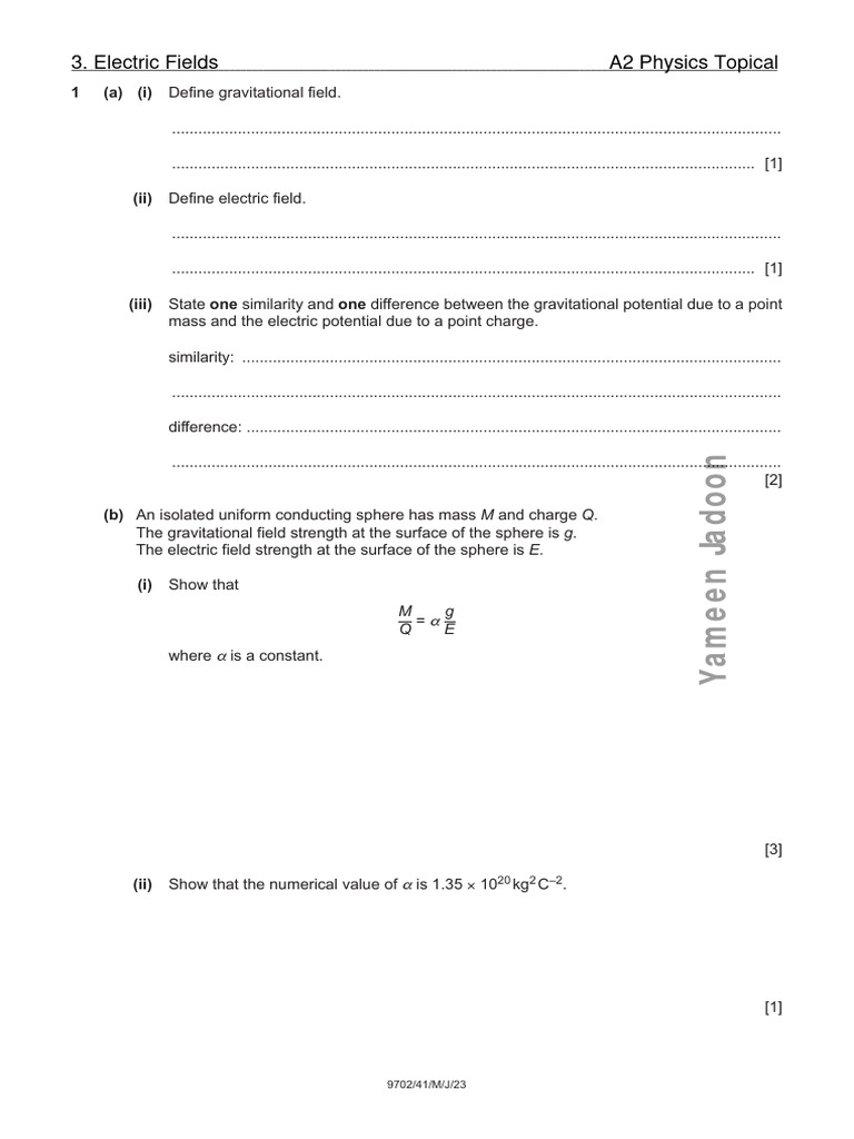 Electric Field | PDF | Electric Field | Electron