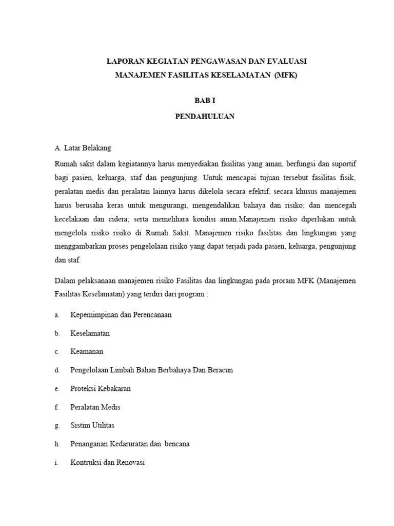 Laporan Pengawasan MFK | PDF