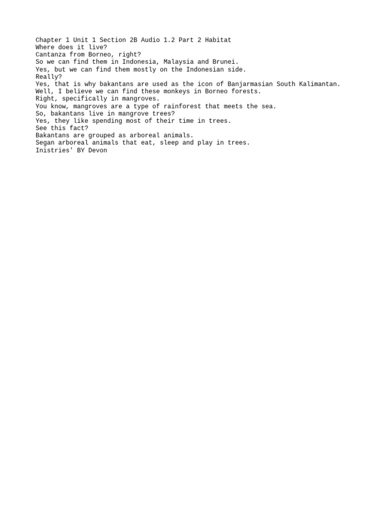 Chapter 1 - Unit 1 - Section 2b - Audio 1.2 - Part 2 | PDF Chapter 1 - Unit 1 - Section 2b - Audio 1.2 - Part 2 | PDF