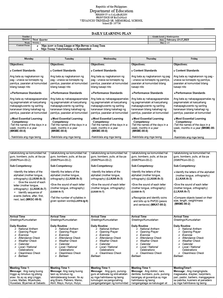 DLP Quarter 3 Week 1 | PDF