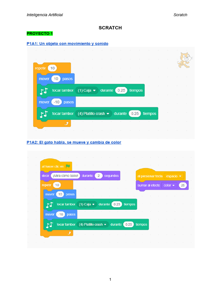 SCRATCH | PDF | Scratch (lenguaje de programación) | Inteligencia artificial