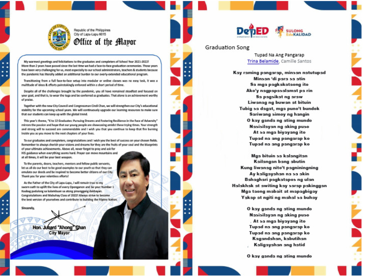Graduation Song: Tupad Na Ang Pangarap | PDF