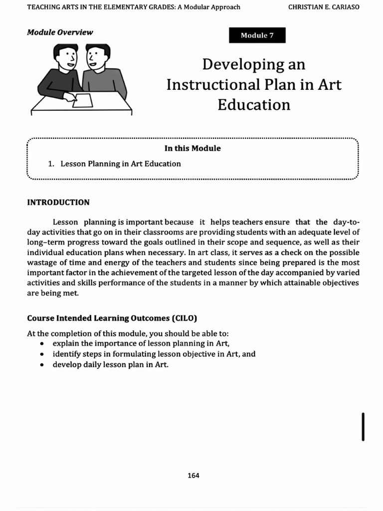 Developing An Instructional Plan in Art | PDF | Lesson Plan | Teachers