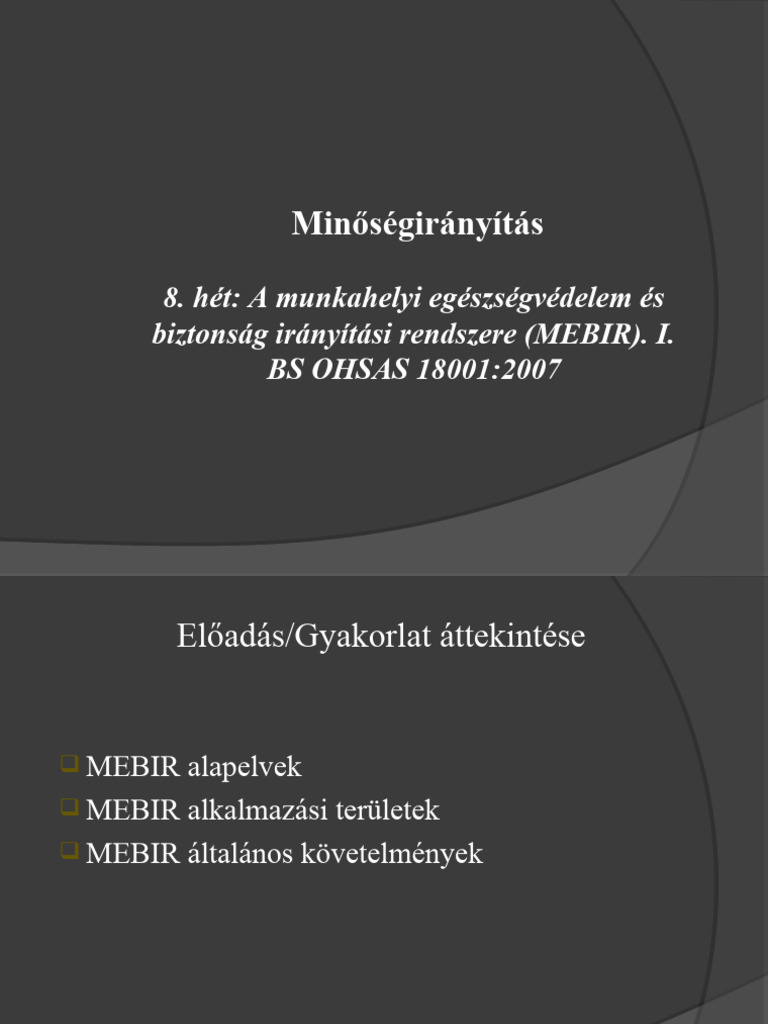 Minőség Alapjai 8 MM BN | PDF