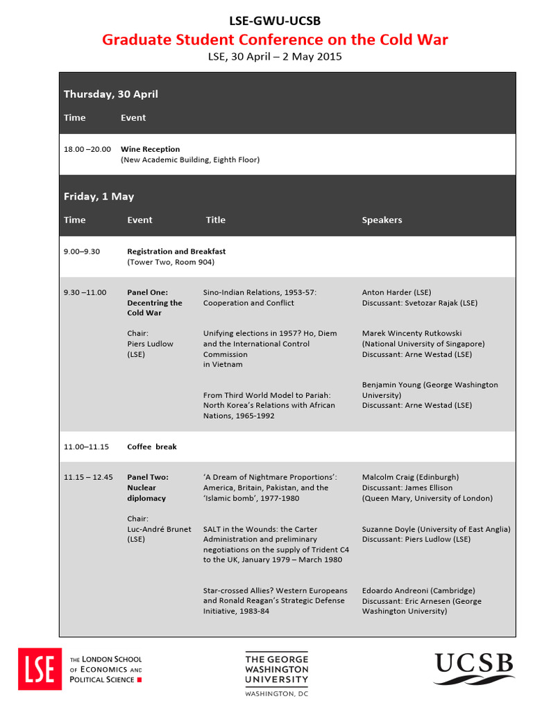 2015 LSE-GWU-UCSB Conference Programme | PDF