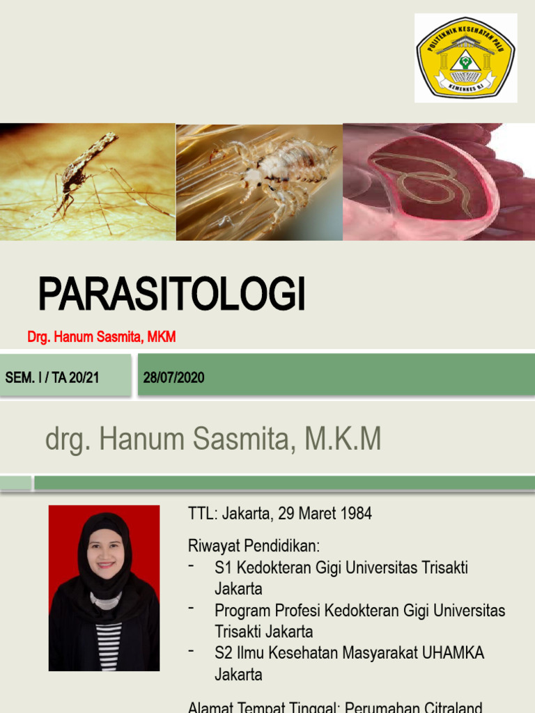 PPT - Parasitologi - MG1 | PDF | Ilmu Sosial