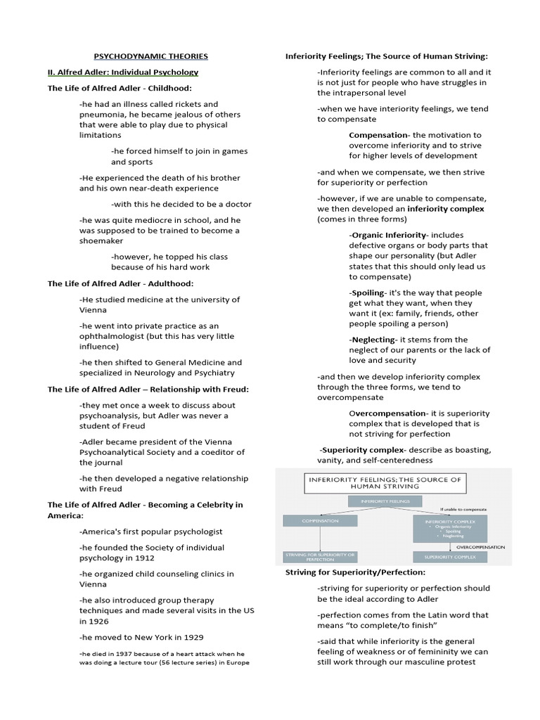 Alfred Adler-Individual Psychology Notes | PDF