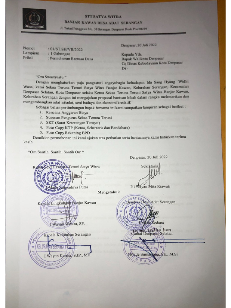 Contoh proposal dan PAK konvensional | PDF