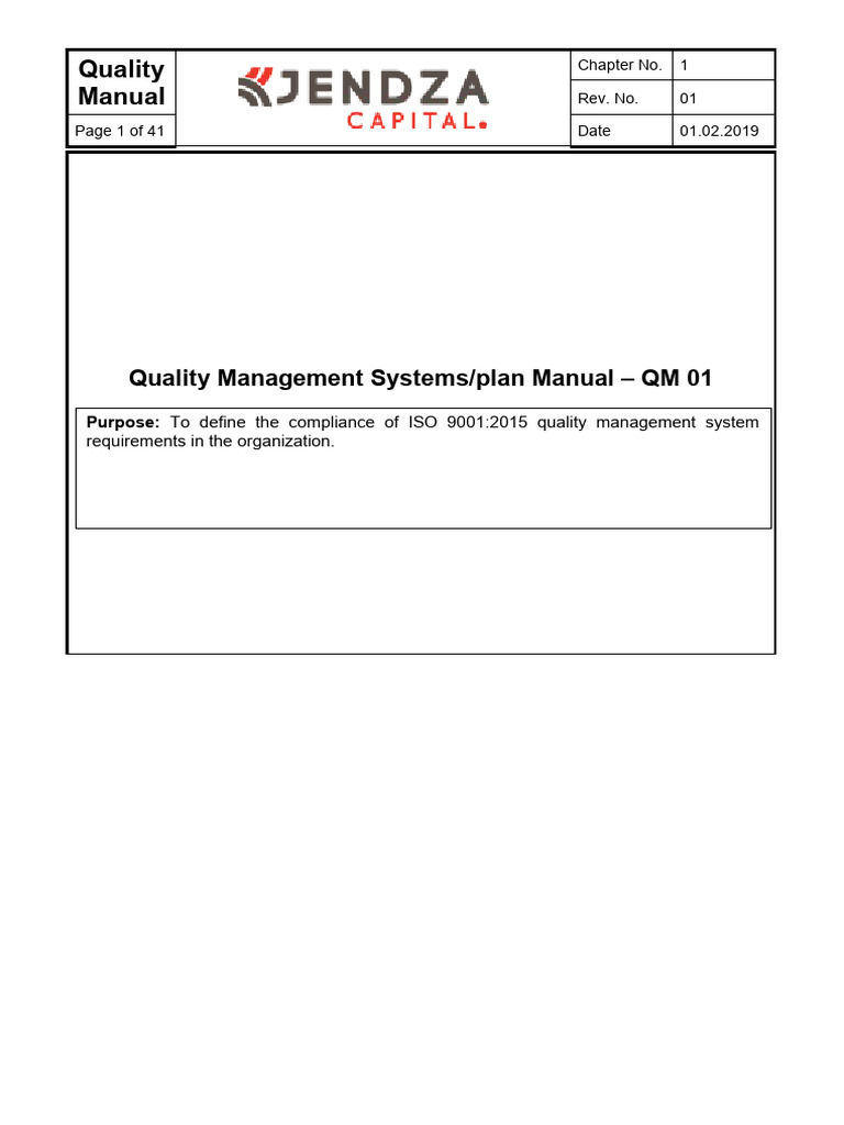Qms - Iso 9001-2015 Manual Jendza 2 | Download Free PDF | Calibration ...