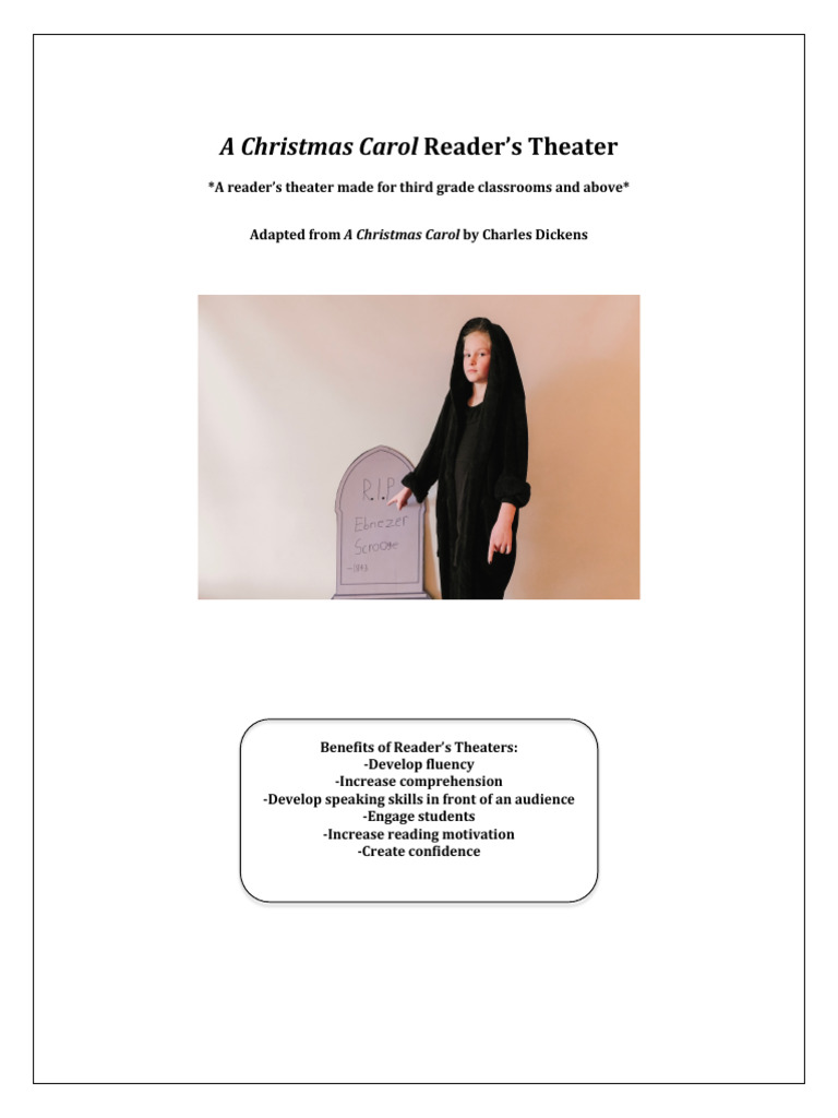 A Christmas Carol Readers Theater | PDF | Ebenezer Scrooge | A ...