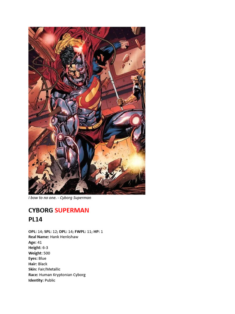 Cyborg Superman | PDF | Dc Comics | Dc Comics Characters