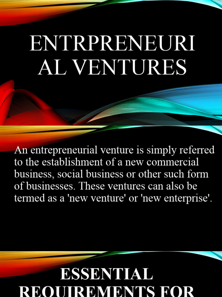 TYPES-OF-ENTRPRENEURIAL-VENTURES(1) | PDF | Entrepreneurship | Venture ...