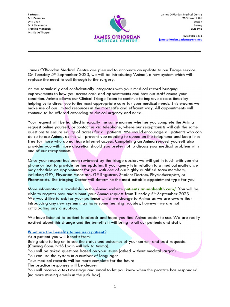 Anima Introduction | Download Free PDF | Medical Record | Medicine