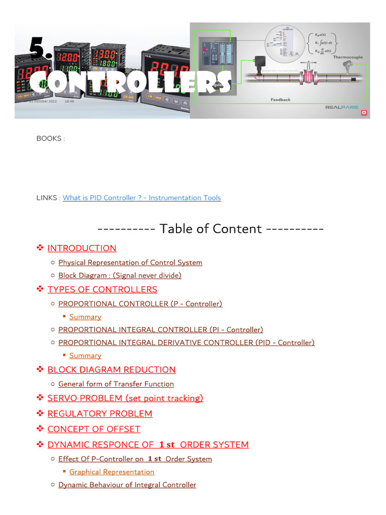 Controllers - by Kenil Jagani | PDF | Control Theory | Applied Mathematics