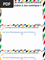 Code CHAMPIONS pour corriger les dictées | PDF