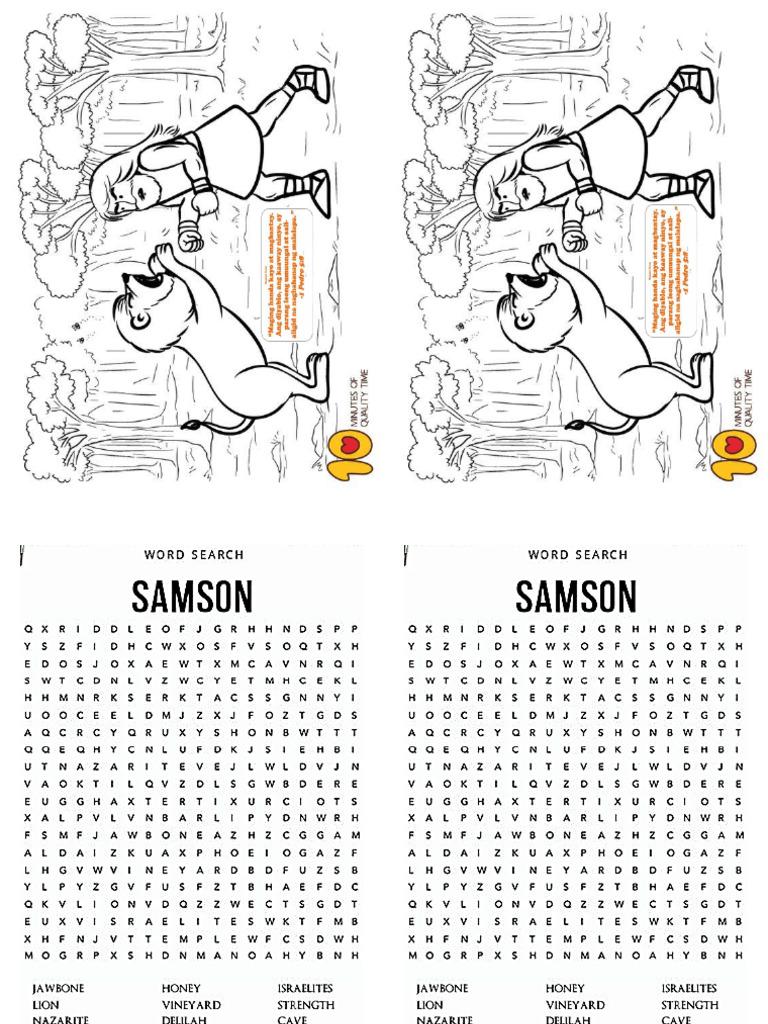 lion at samson activity | PDF