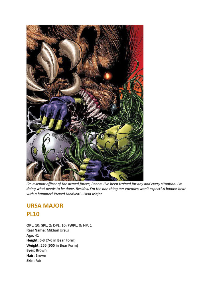 Ursa Major | PDF | Marvel Comics Characters | Marvel Comics