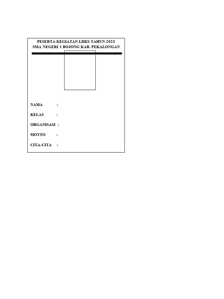 Name Tag Peserta Ldk | PDF