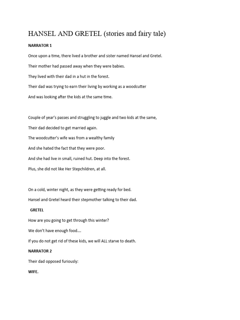 Hansel and Gretel | PDF