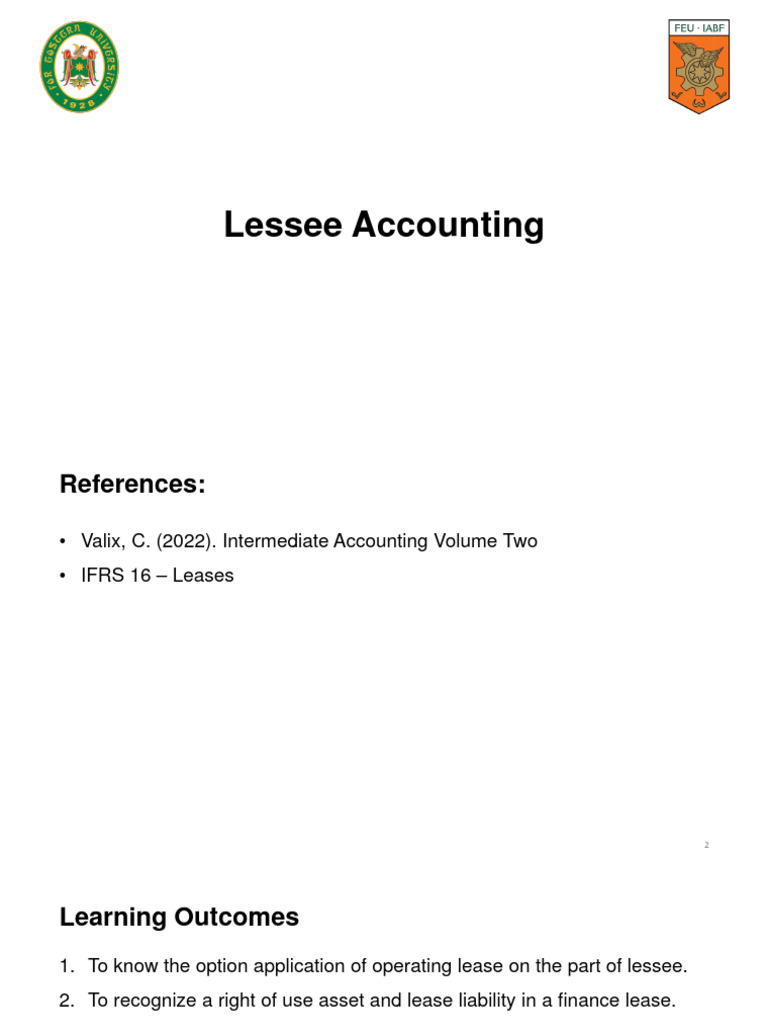 3 1+Lessee+Accounting | PDF | Lease | Money