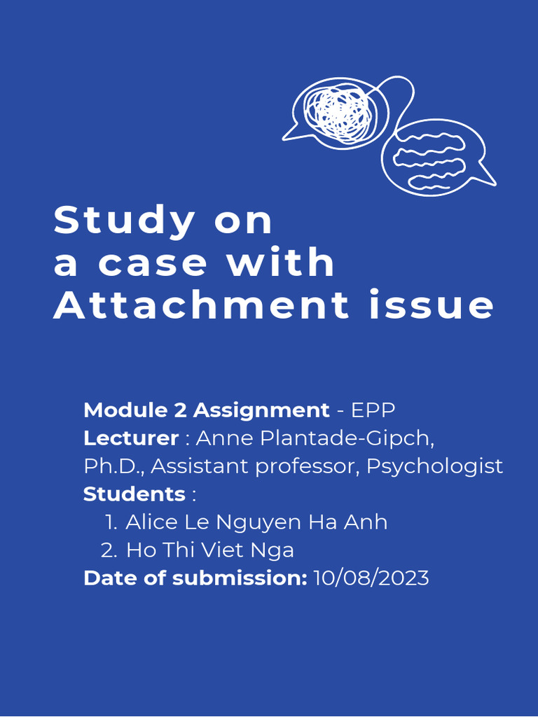 EPP Module 2 Assignment (Eng) | PDF | Psychotherapy | Attachment Theory