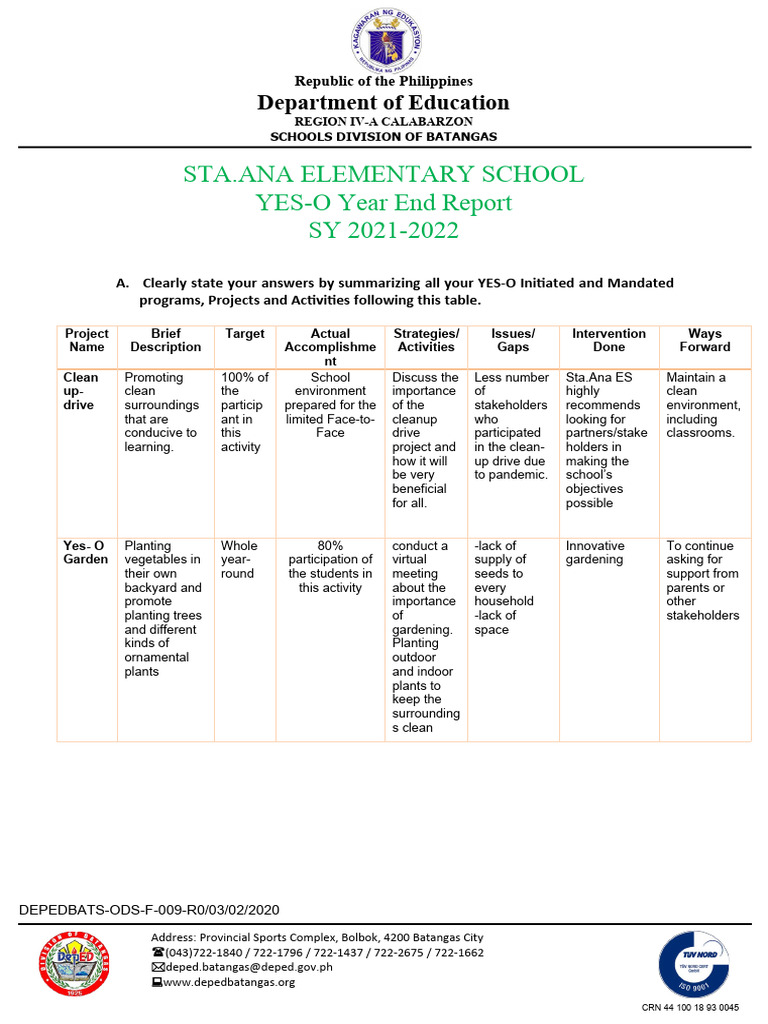 Clean Up Report | PDF