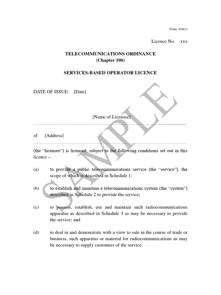 Sbo Mvno | PDF | License | Telecommunications