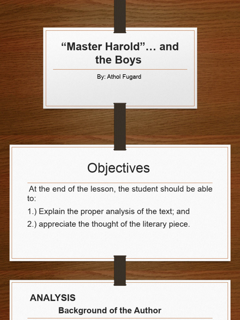 Analysis of "Master Harold" Themes | PDF | Apartheid