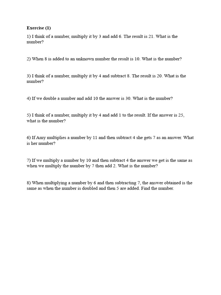 Algebra (Problems) | PDF