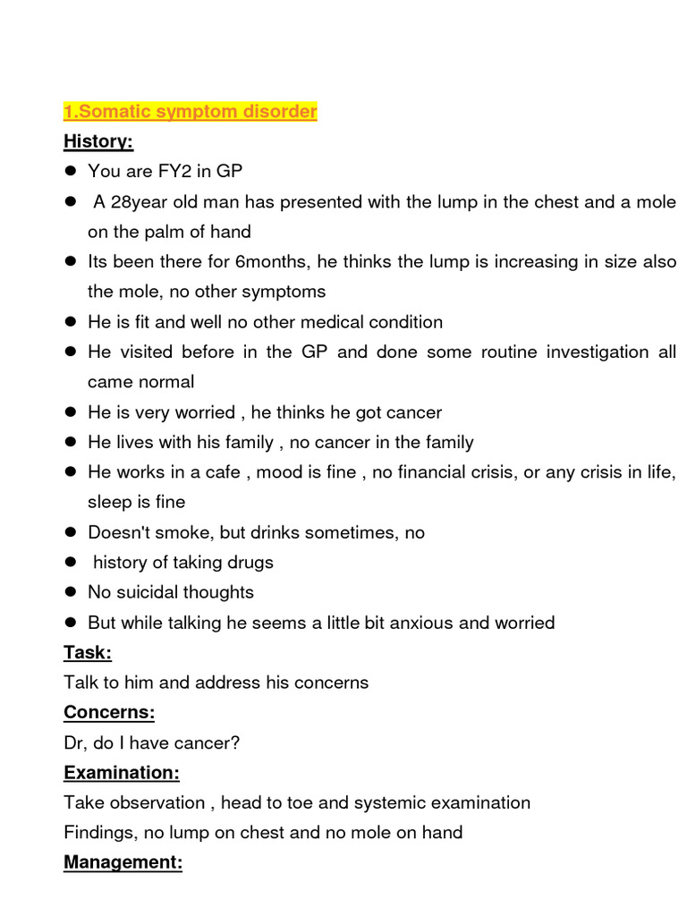 PLAB 2 Clinical Scenarios and Management | PDF | Colonoscopy | Constipation