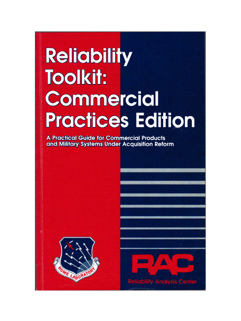 Reliability Toolkit Commercial Practices Edition | PDF | Reliability Engineering | Evaluation